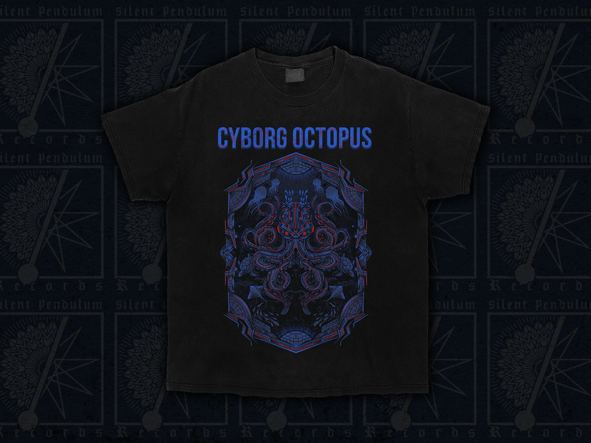 Cyborg Octopus - Bottom Feeder Tee – Silent Pendulum Records