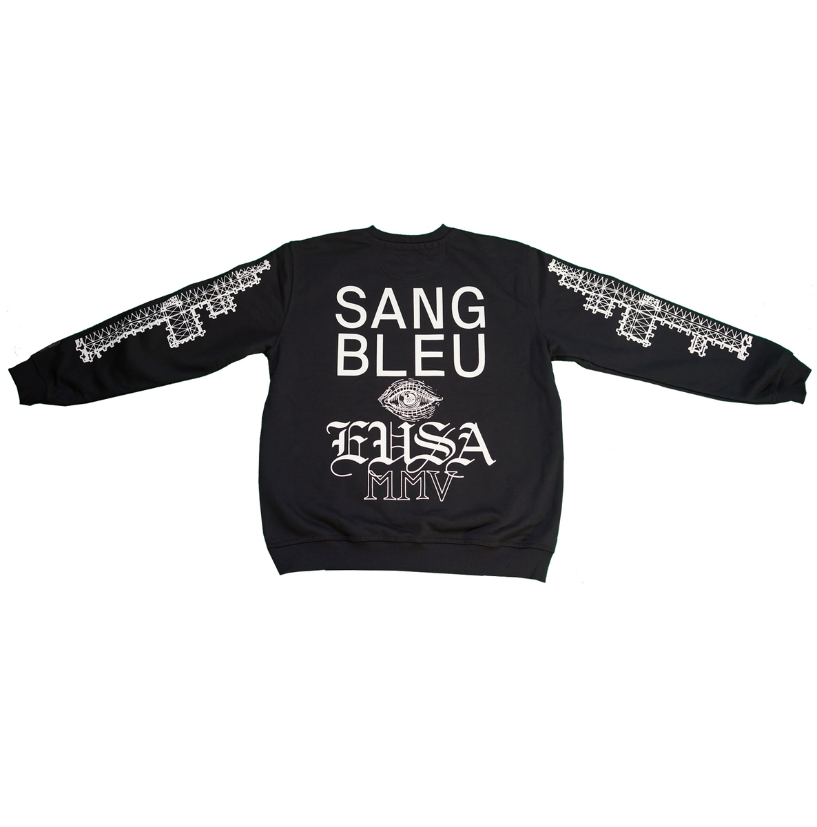 MMV SANG BLEU Black Mandala Crewneck (Hanes) – Silent Pendulum Records