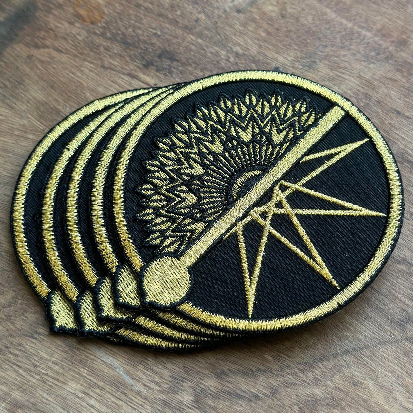 Classic SPR Patch - /50 Gold on Black – Silent Pendulum Records